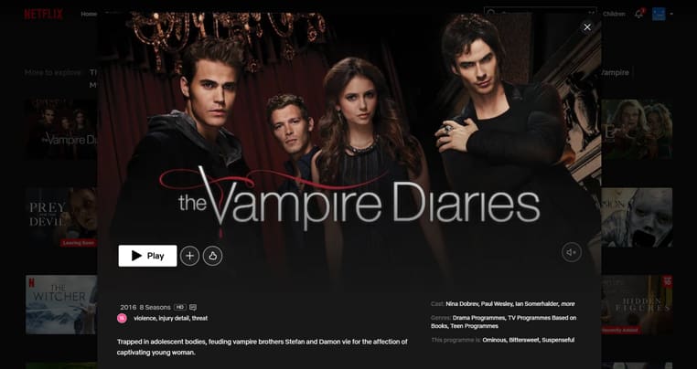 The Vampire Diaries zijn weer op Netflix. Doe gewoon dit!